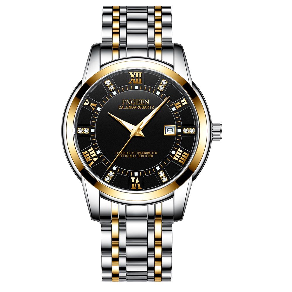 Buy Watch men 2019 new waterproof sports stainless steel band luminous ...