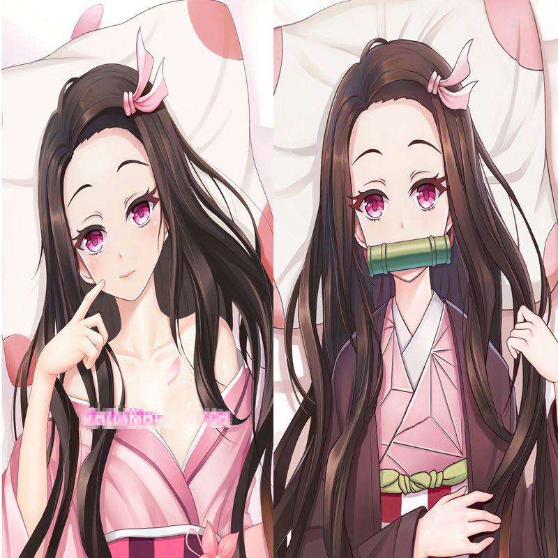 Buy Kimetsu No Yaiba Kamado Nezuko Dakimakura Pillow Case Cover Hugging ...