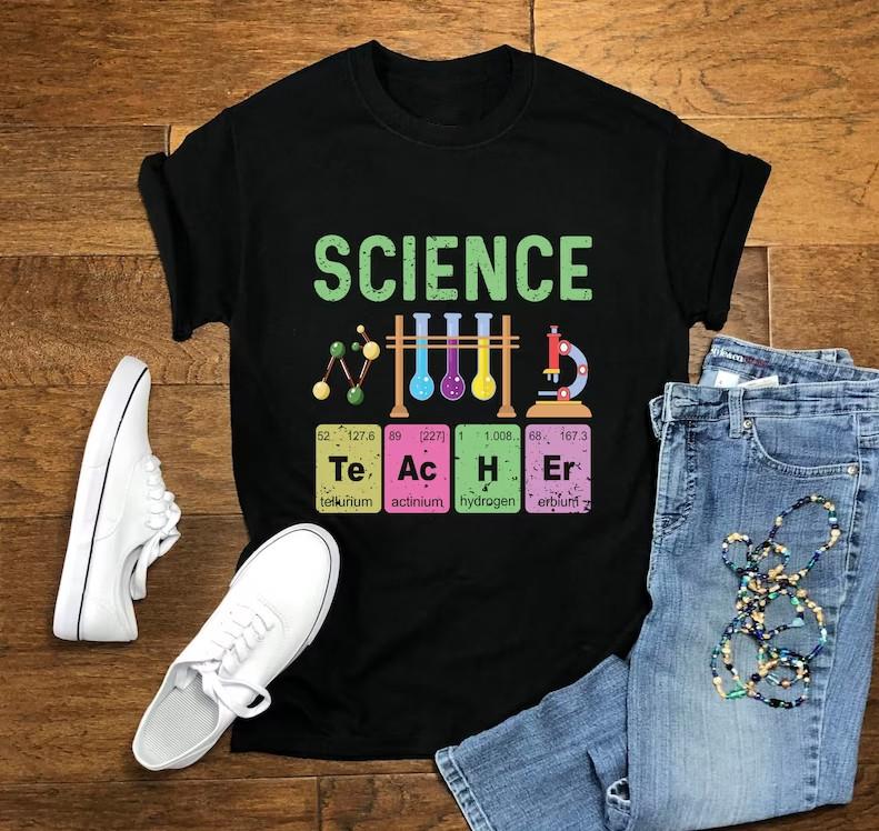 Buy Funny Science Teacher Shirt Periodic Table Shirts Aesthetic Graphic ...