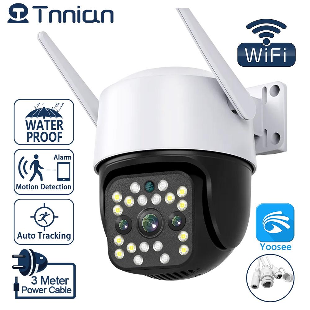 Buy Tnnian 5MP 5G WiFi IP Camera Three Lens PTZ Outdoor CCTV Security ...