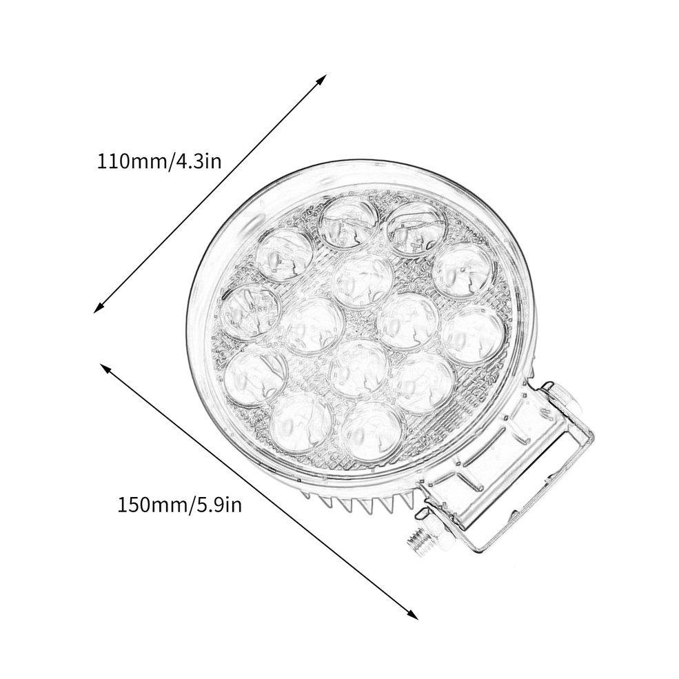 Buy [Limited Time Special]Waterproof 42W LED Working Light Round Shape ...