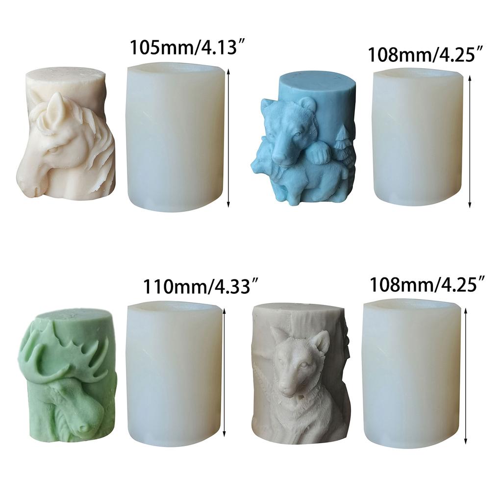 Cheap 3D Animal Cylinder Silicone Molds Epoxy Resin Mold DIY Crafts ...