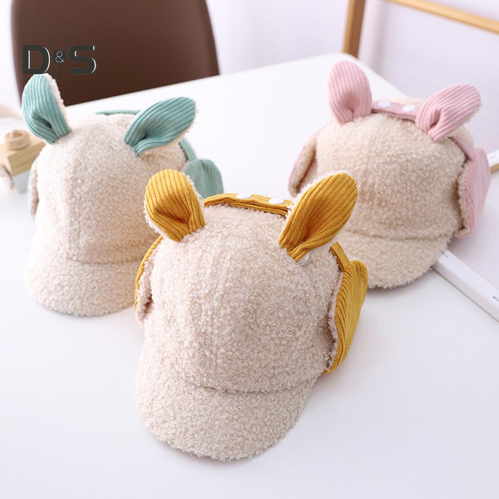Buy Autumn Winter Dual-use Rabbit Ears Hat Windproof Ear Flap Cap Baby ...