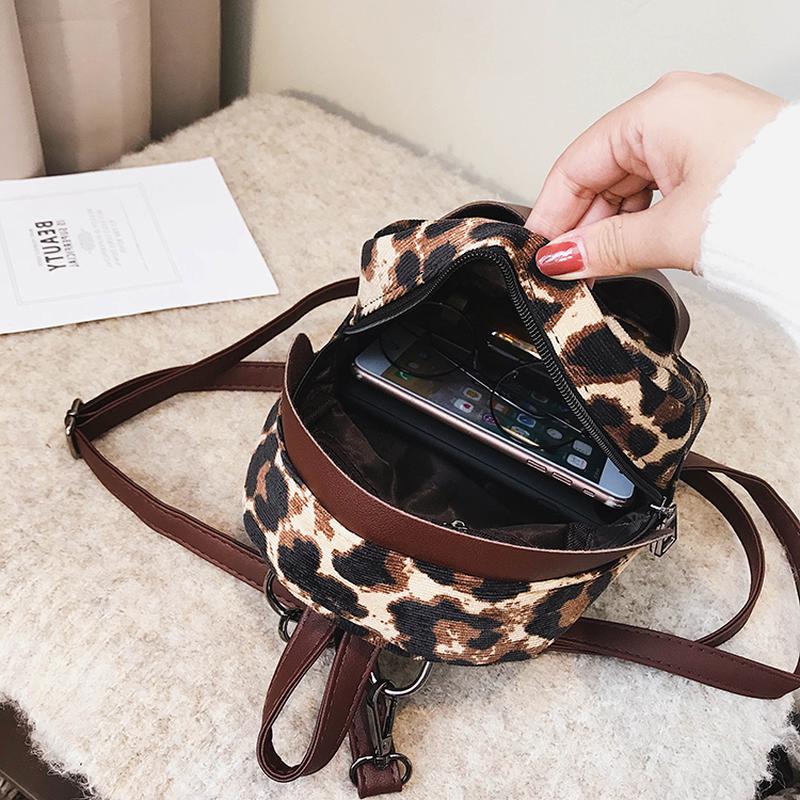 Buy Fashion Leopard Print Mini Backpacks Casual Shoulder Bag at ...