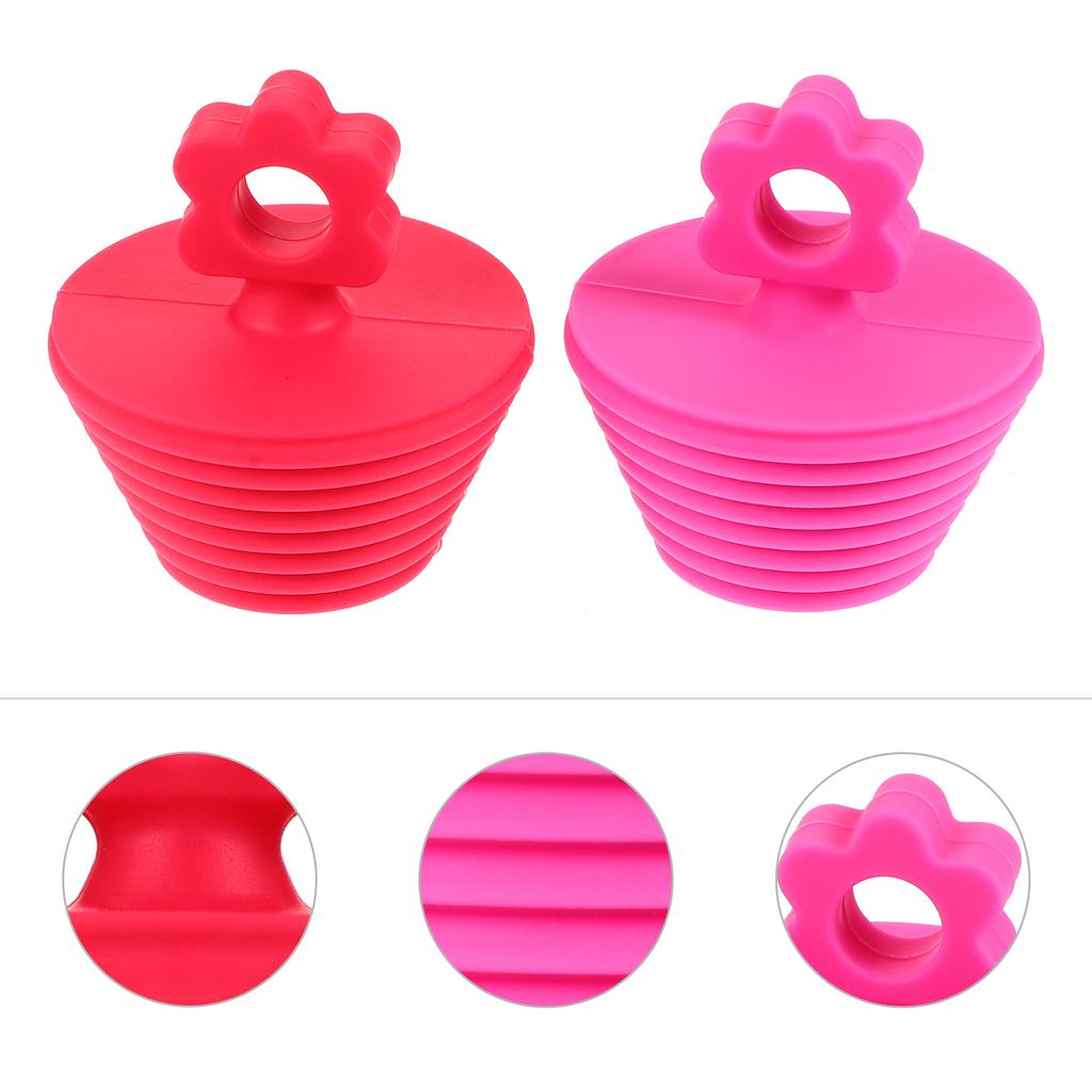 Buy 2pcs Stoppers Practical Silicone Creative Premium Drain Stoppers ...