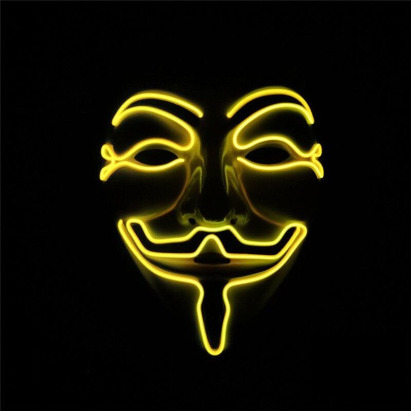 Buy Led Party Masks V For Vendetta El Mask Anonymous Guy Fawkes Fancy ...