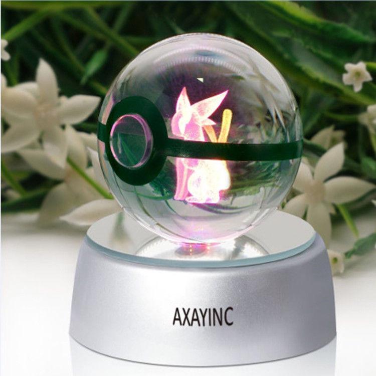 Buy LED Lamp 3D Glowing Pokeball Crystal Ball Toy Gift for Kids at ...
