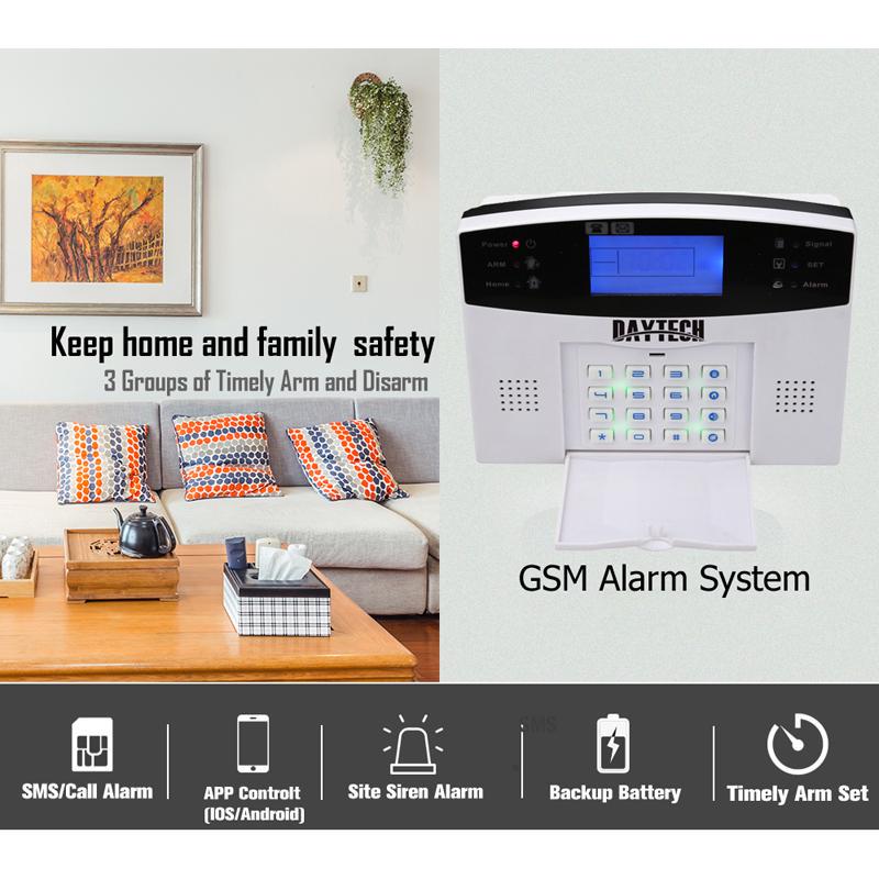 Buy GSM Home Alarm System Wireless Home Security System Door Sensor ...
