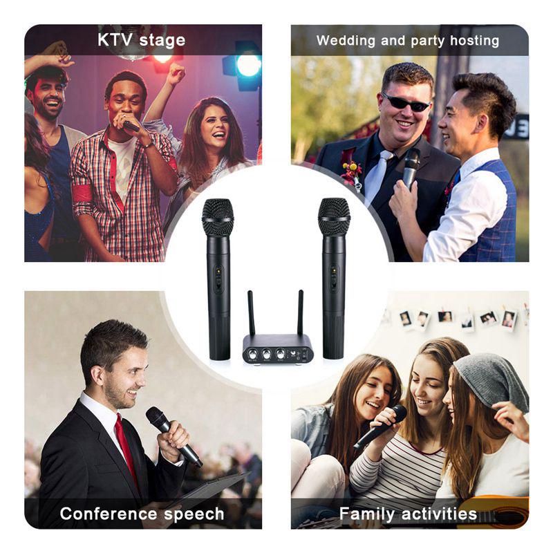 Buy K38 Dual Wireless Microphones With Receiver Box Various Frequency ...