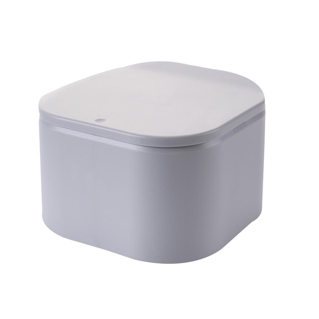 Masaüstü Push-type Pop-up Küçük Çöp Kutusu Mini Kare Depolama Kovası ...