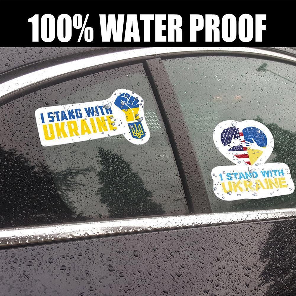 Weatherproof Vinyl Sticker I Stand With Ukraine Flag Paper Stickers ...