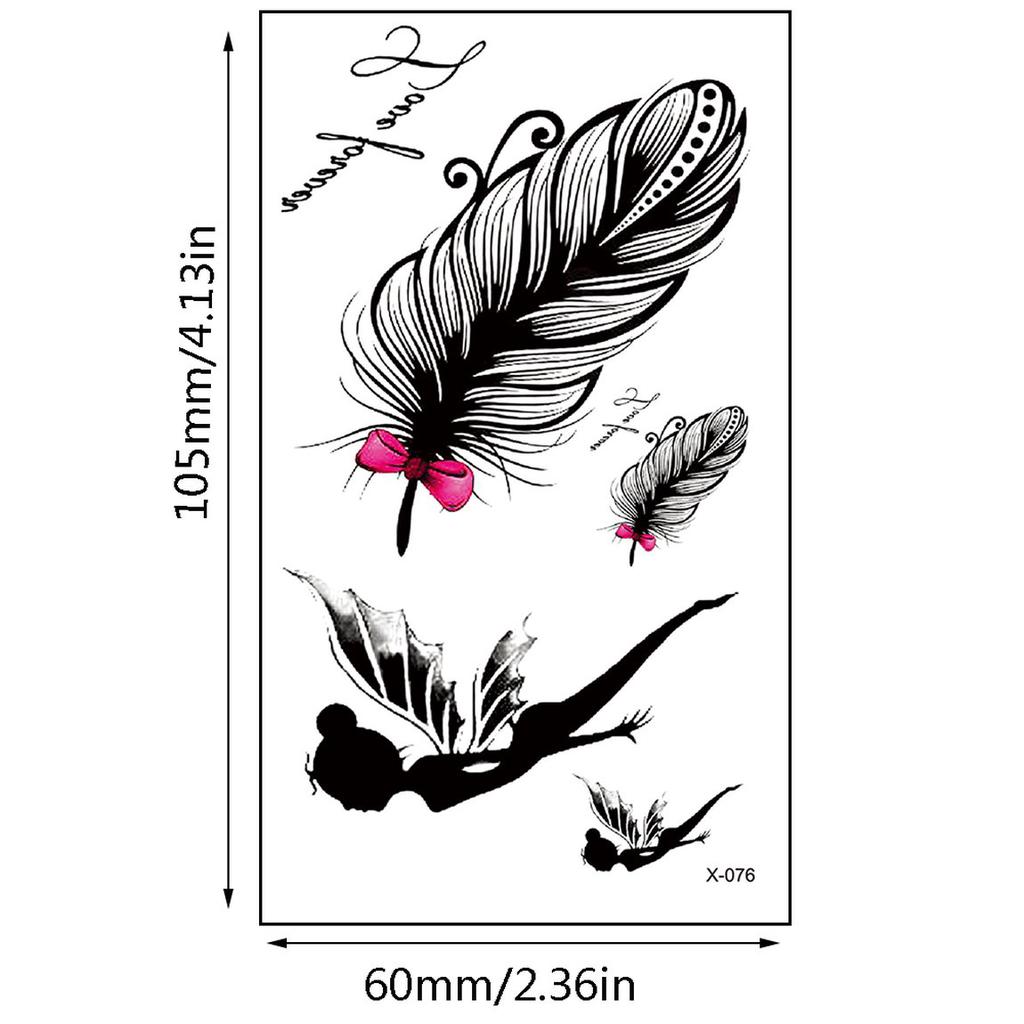 Buy JTT English Alphabet Symbol Flower Waterproof Tattoo Sticker ...