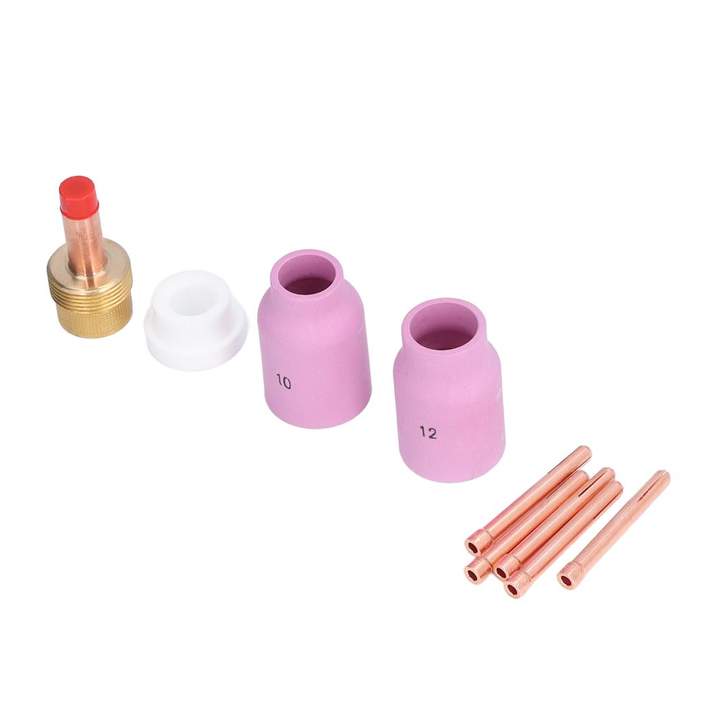 Buy 9Pcs/Set TIG Gas Lens Collets Body Brass Nozzle Ceramic Cup for for ...