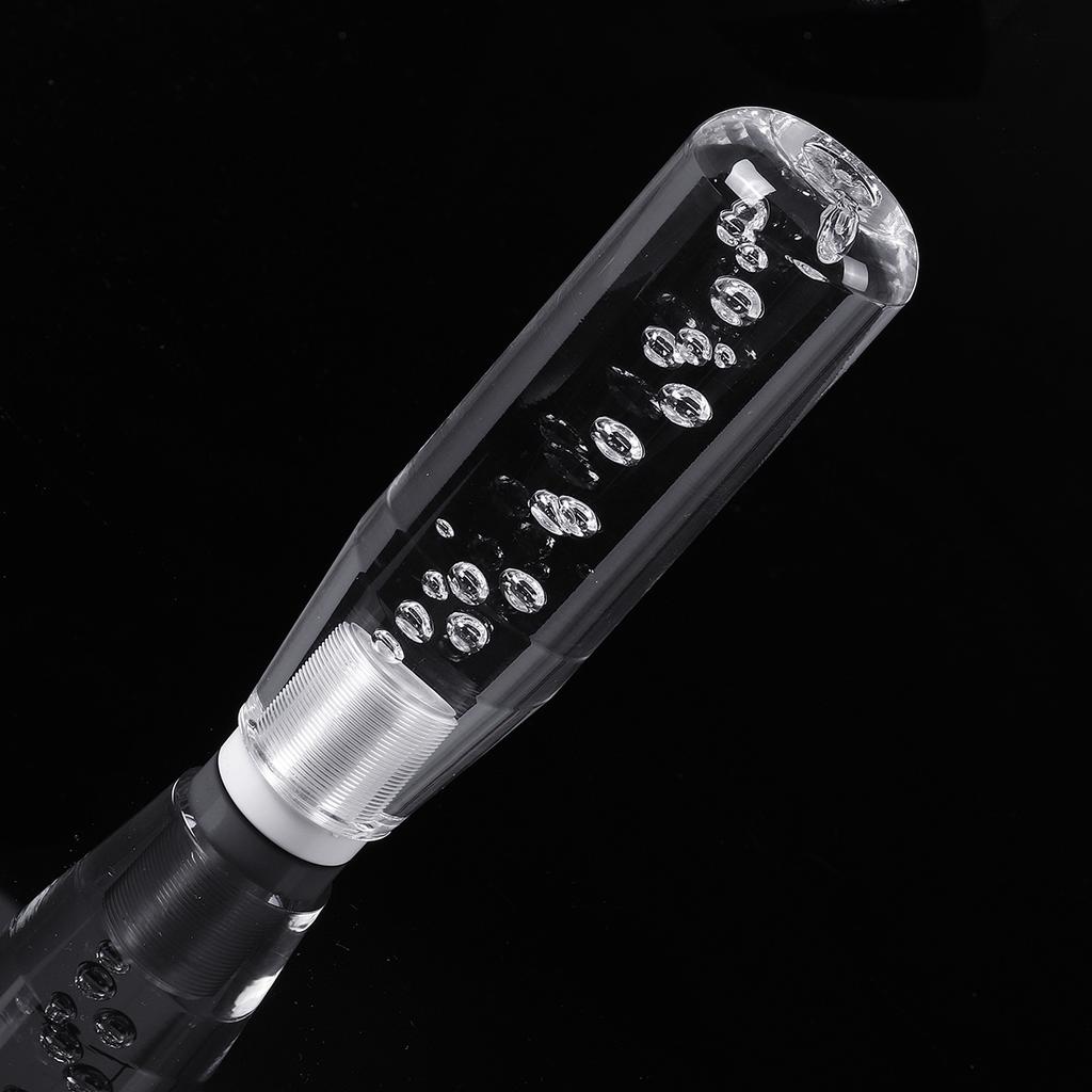 LED Light RGB Shift Knob Stick Crystal Transparent Bubble Gear Shifter ...