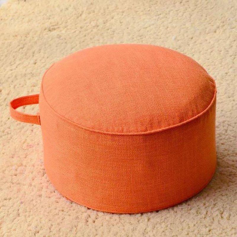 Buy Tatami Floor Round Pillow Seat Cotton Linen Cushion Meditation ...
