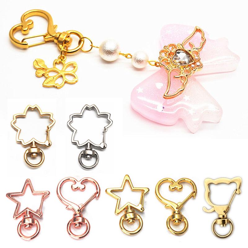 Buy 10Pcs Heart/Star Lobster Clasps Keychain Keyring Jewelry Hooks ...