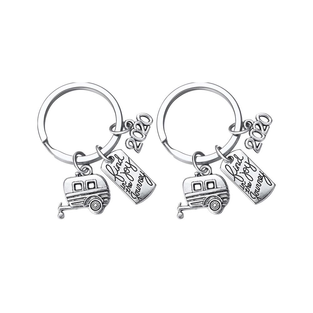 Buy 2pcs Keychain Enjoy Retirement Souvenir Pendant Ornaments Key Rings ...