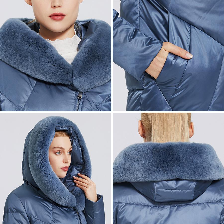 Buy MIEGOFCE Winter New Women's Cotton Coat With Stylish Fur Collar Rex ...