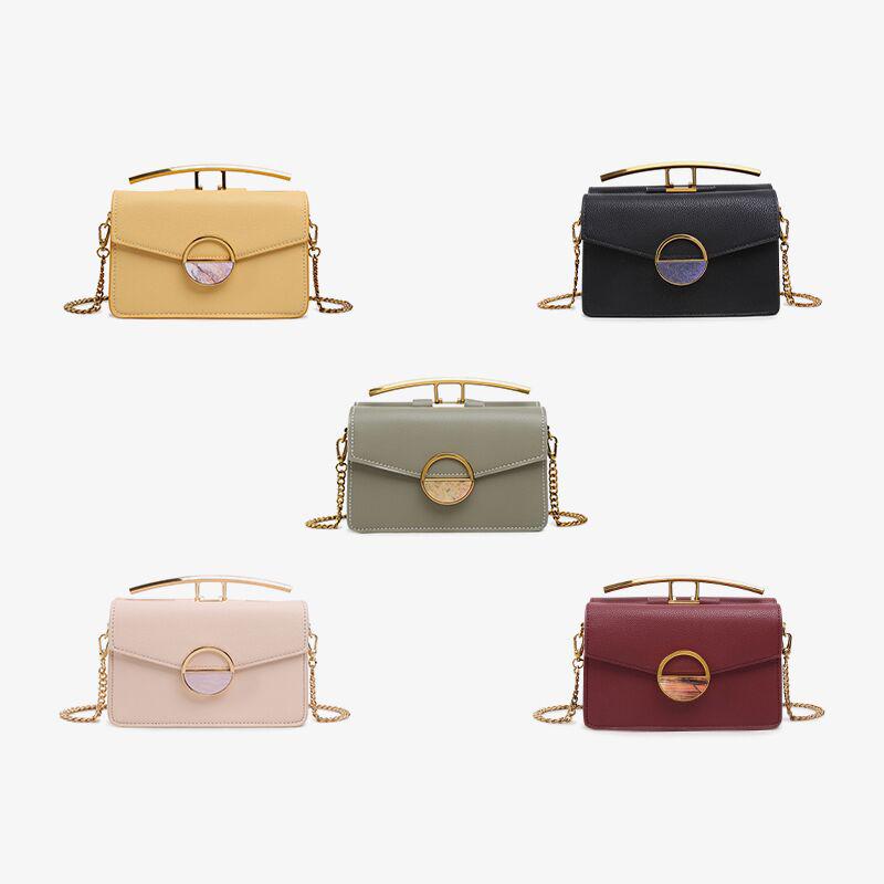 Buy Women Bag Female Bag Semi-precious Double Bread Chain Small Square ...