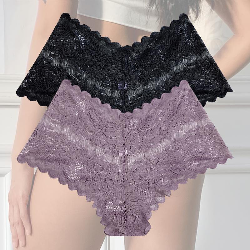 Cumpără 2pcs Set Floral Hollow Out Cheekie Stil Sexy Lenjerie Intimă