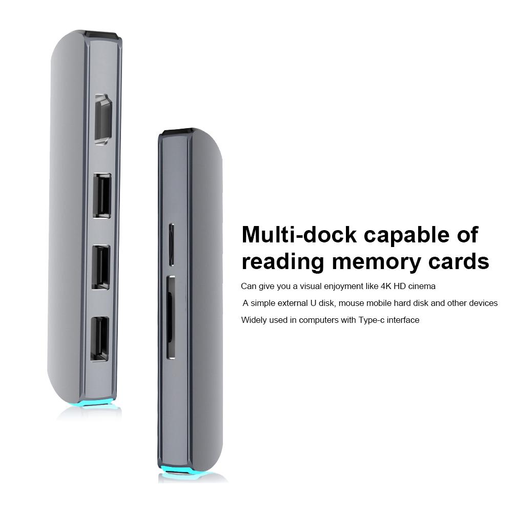 Buy 6 in1 Docking Station Multifunctional Type-C to High-Definition Hub ...