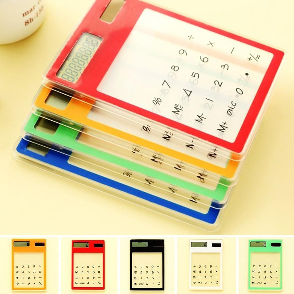 Cheap Solar Calculator Ultra Slim Transparent Solar Powered Calculator ...