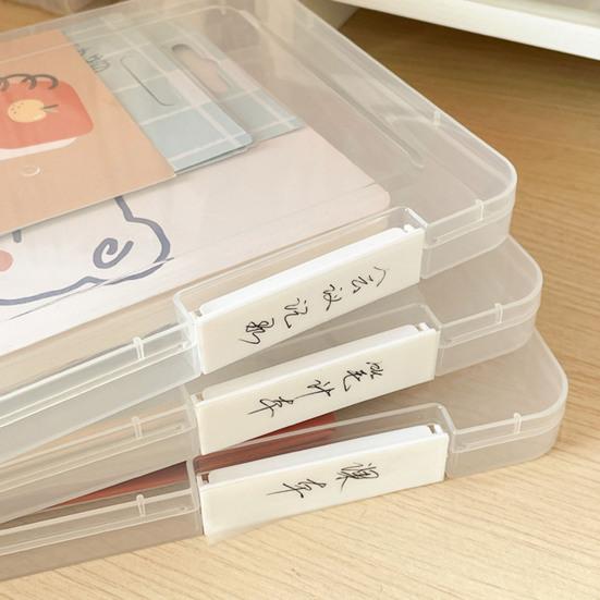 Cheap File Storage Box Easy Identification Clear File Storage Organizer ...