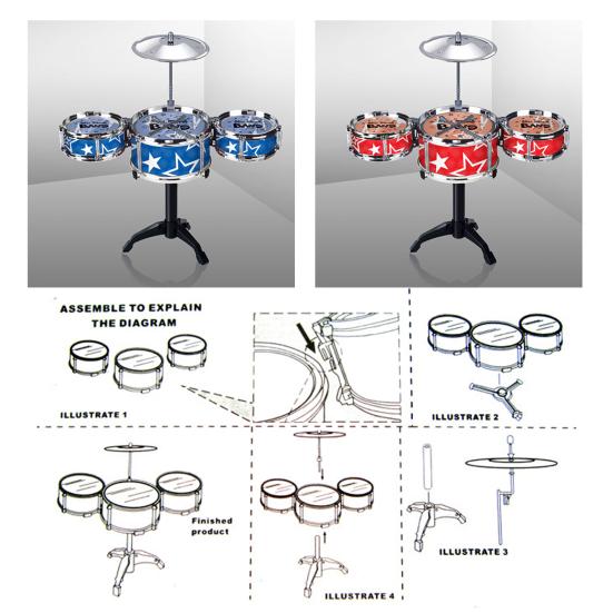 Buy Easy-carrying Kids Drum Set Hands-on Ability Promotion Musical ...