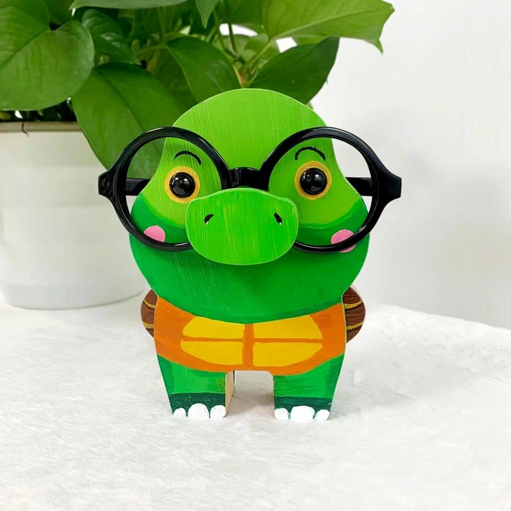 Buy Wooden Cartoon Turtle Animal Glasses Stand Wood Desktop Crafts ...