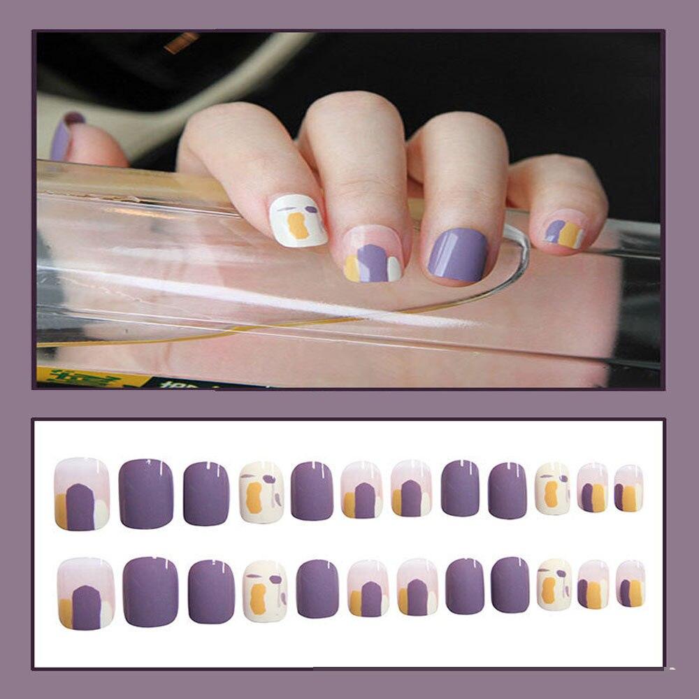 Buy Fake Nails Nail Sticker Full Cover Artificial Designs Fake Nails ...
