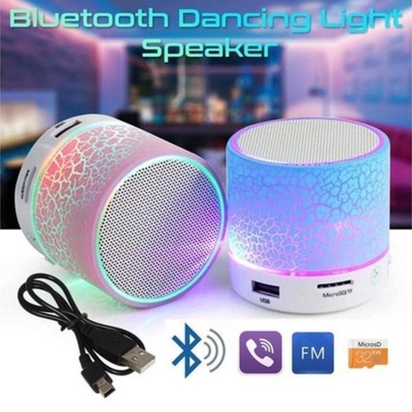 Buy LED Portable Mini Wireless Bluetooth Speakers with TF USB FM Mic ...