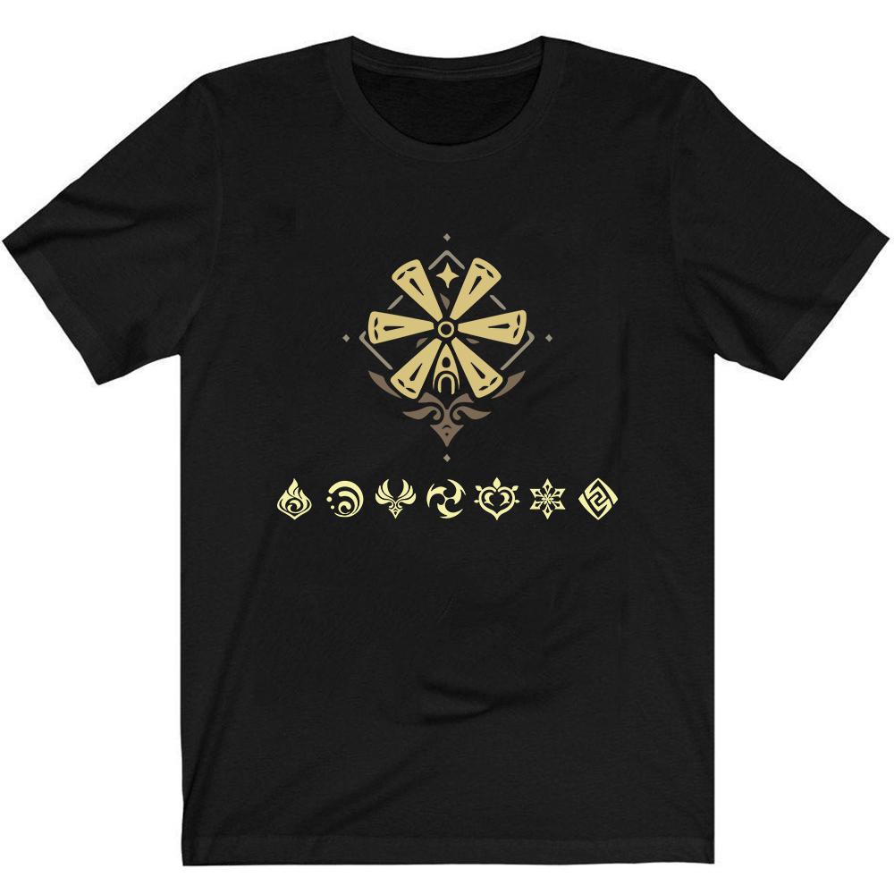 Buy Genshin T-Shirt Men Cotton T Shirt Anime Anemo Clothes Anime Tops ...