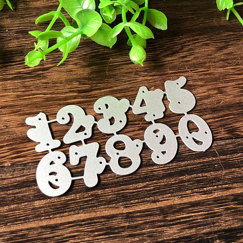 Buy Numbers Metal Cutting Dies Stencil DIY Scrapbooking Album Stamp ...