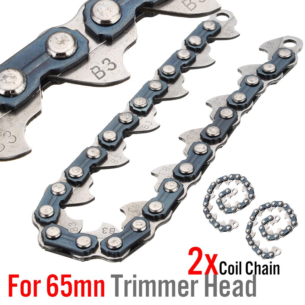 Buy 1 Pair 65mn Coil Chain Trimmer Head Lawn Mower Brushcutter Garden ...