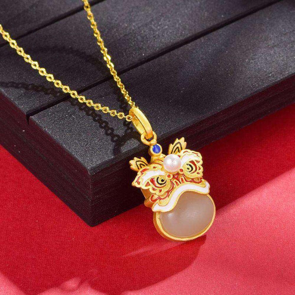 Satın alın Lion Niche Design Girl Gift Chinese Style Necklace Girl ...