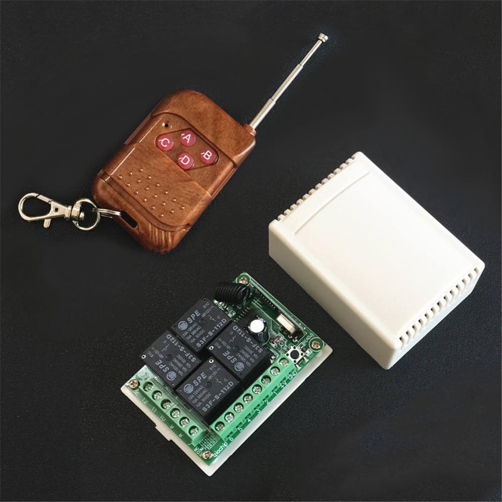 Buy 433 MHz Universal Wireless Remote Controls Switches DC 12V 4CH ...
