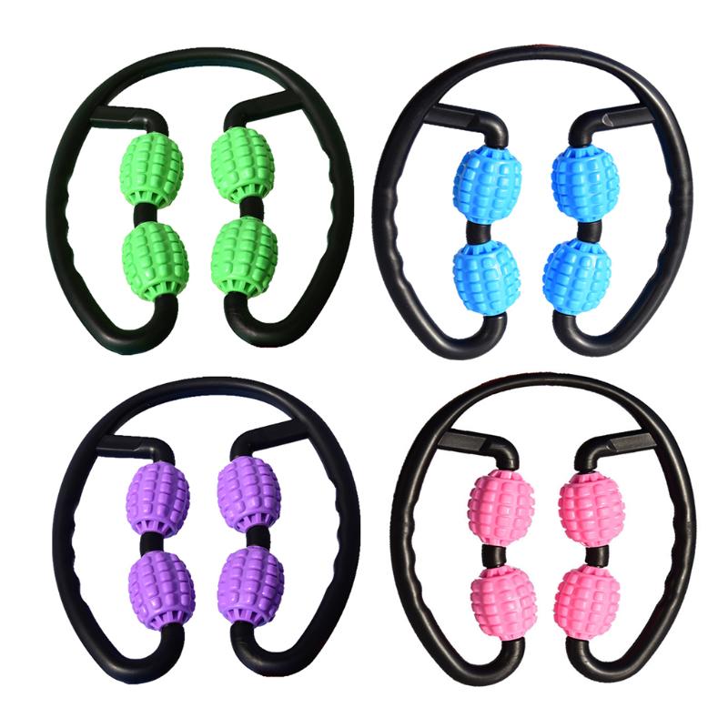 Buy Fitness 4 Wheels Shaft Ring Leg Clamp Massager Muscle Relaxation ...