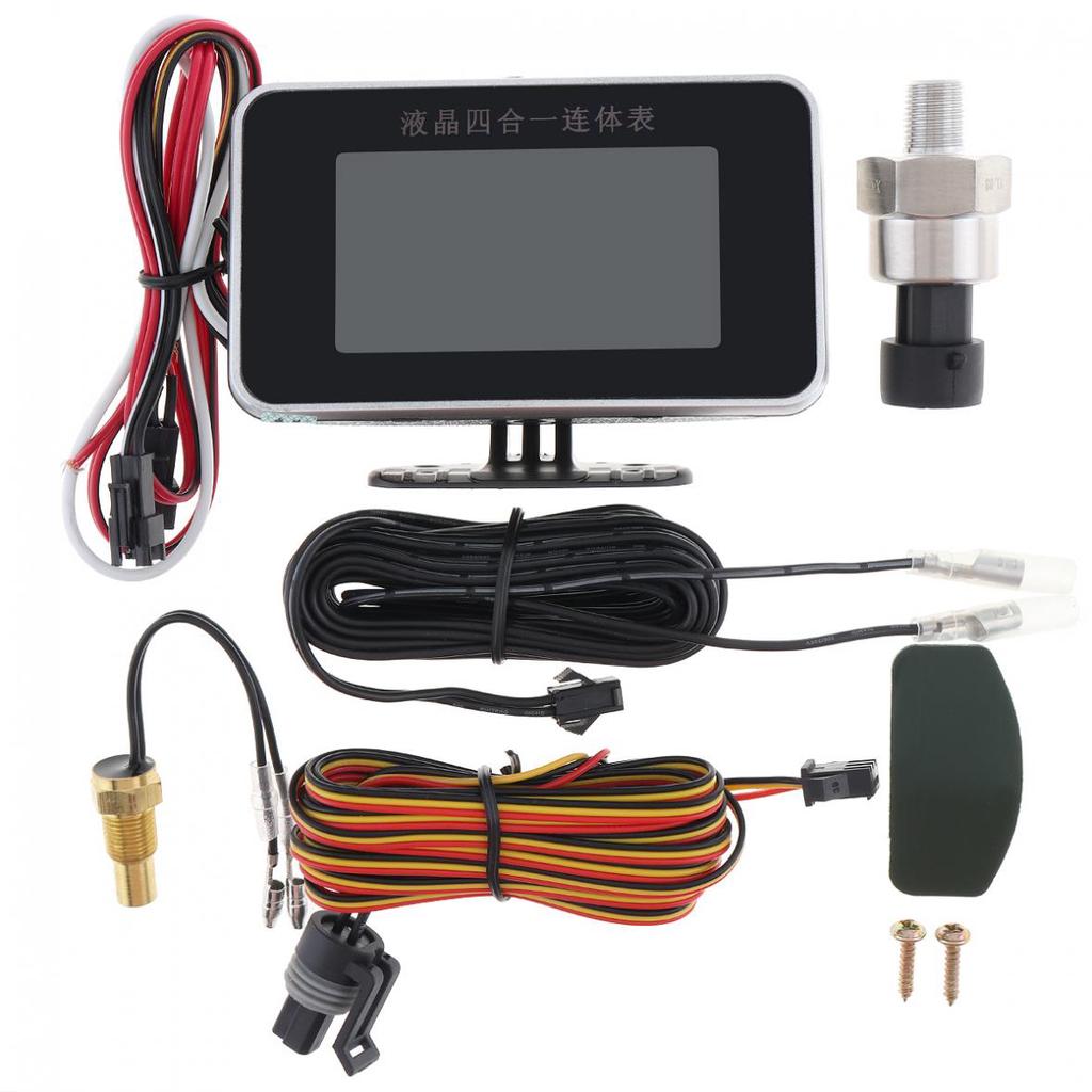 Cheap 12V-24V Universal Buzzing 4 In 1 LCD Digital Volt Gauge+Water ...