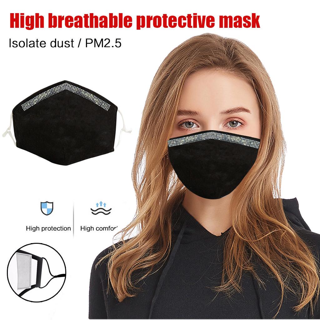 Buy Maelove Adult Woman Solid Flash Anti Dust Mask Haze Mouth Sun Block ...
