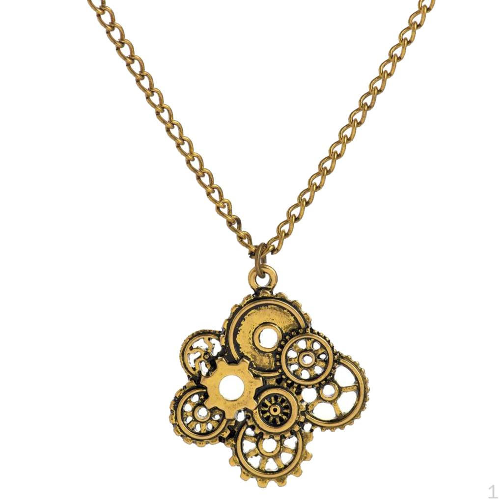 Buy Gothic Punk Rock Steampunk Gears Wheel Cog Pendant Biker Mens ...