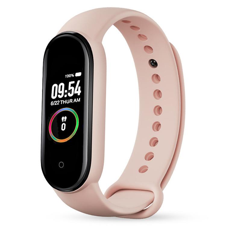 Buy M4 Color Screen Smart Bracelet Heart Monitor Blood Pressure Fitness ...