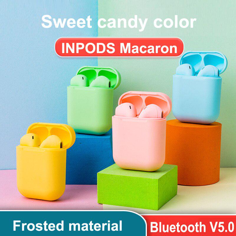 Buy Inpods 12 Macaron Candy Color Wireless Bluetooth Earphone Frosted ...