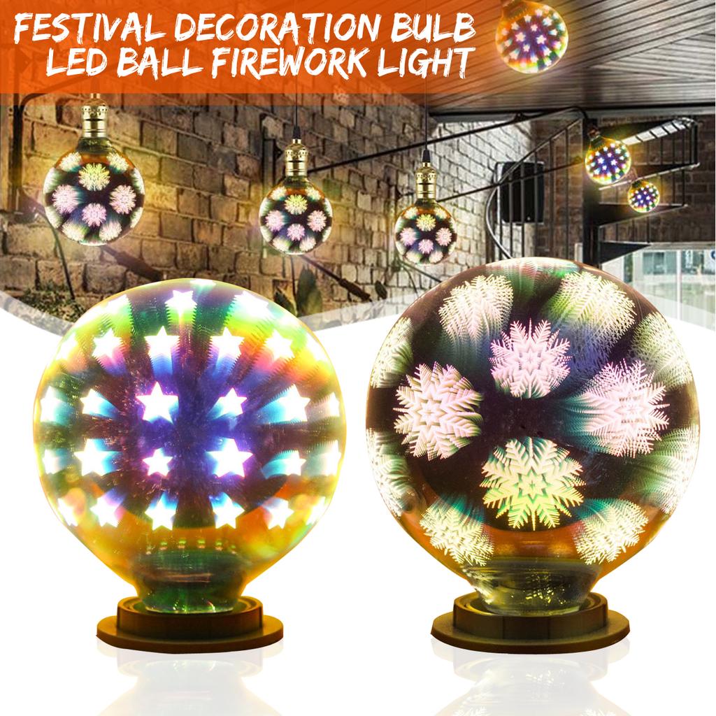 Colorful 4W Led Light Bulb 3D Decoration Lights Christmas Lamp New Year ...