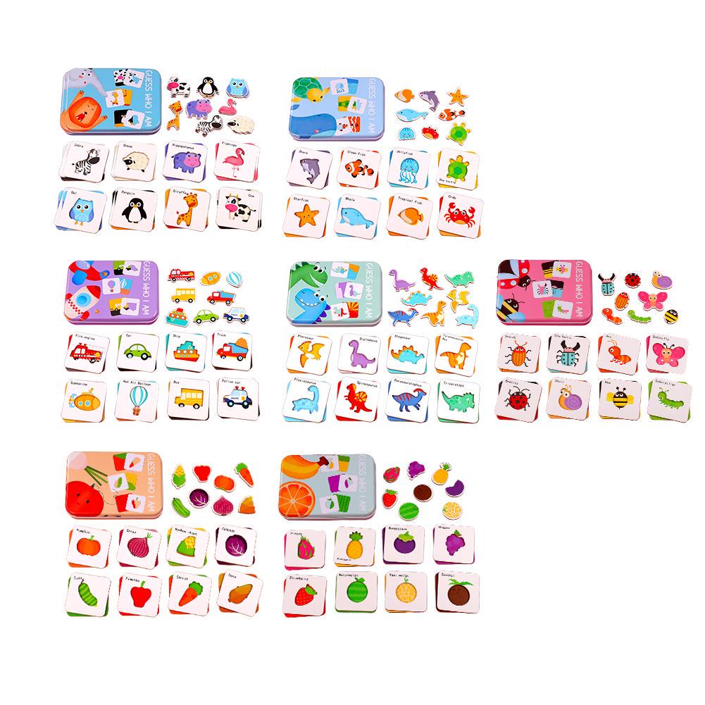 Buy Wooden Puzzle Children Early Education Cognition Cartoon Matching ...