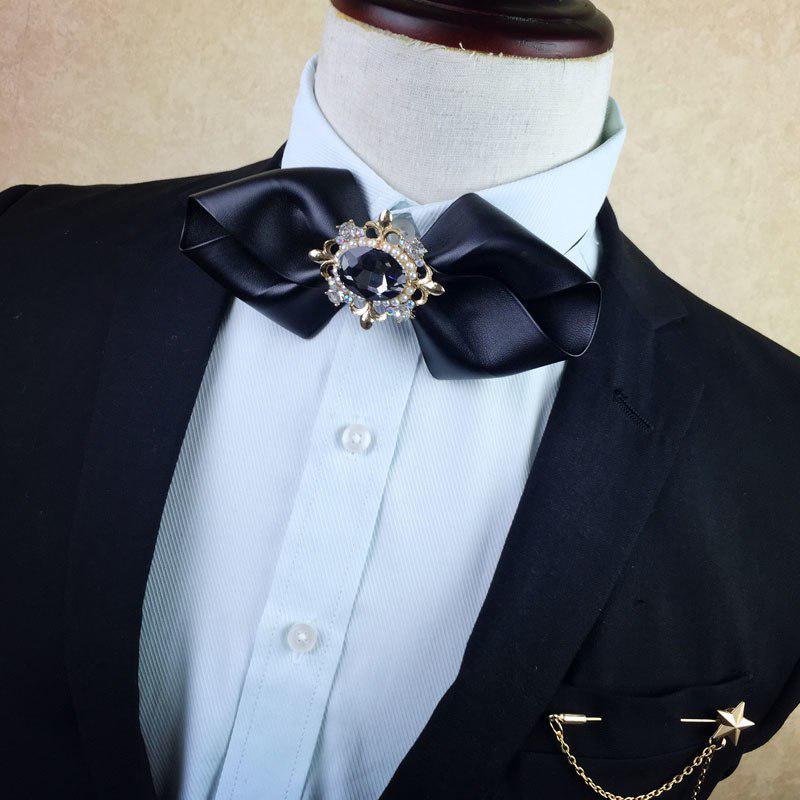 Buy Men Neck Collar Shirt Bow Tie Alloy Rhinestone Crystal Wedding ...