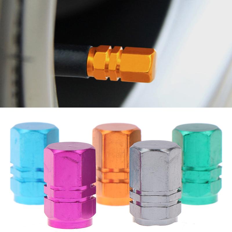 Buy 4Pcs Aluminum Alloy Dust Valve Cap Bicycle Auto Car Tyre Wheel ...