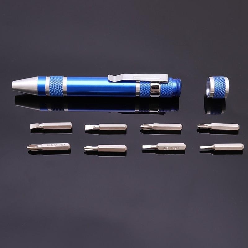 Buy Multifunction 8 In 1 Mini Aluminum Precision Pen Screw Screwdriver ...