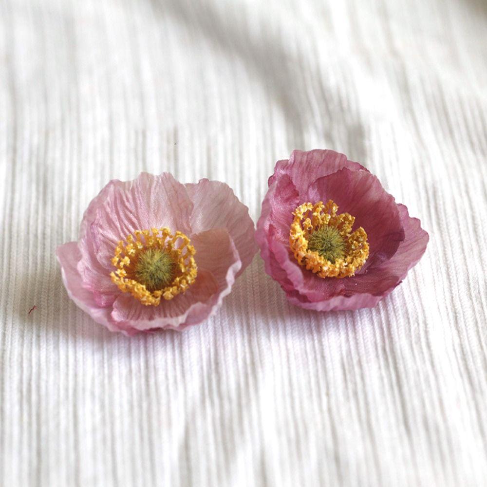Gorgeous Stemless Wreath Fake Poppies Head Faux Flowers Artificial ...