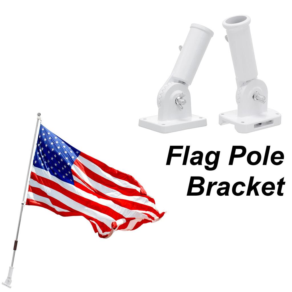 180° Rotation Multi- Position Flag Pole Bracket Wall Mount Flag Pole ...