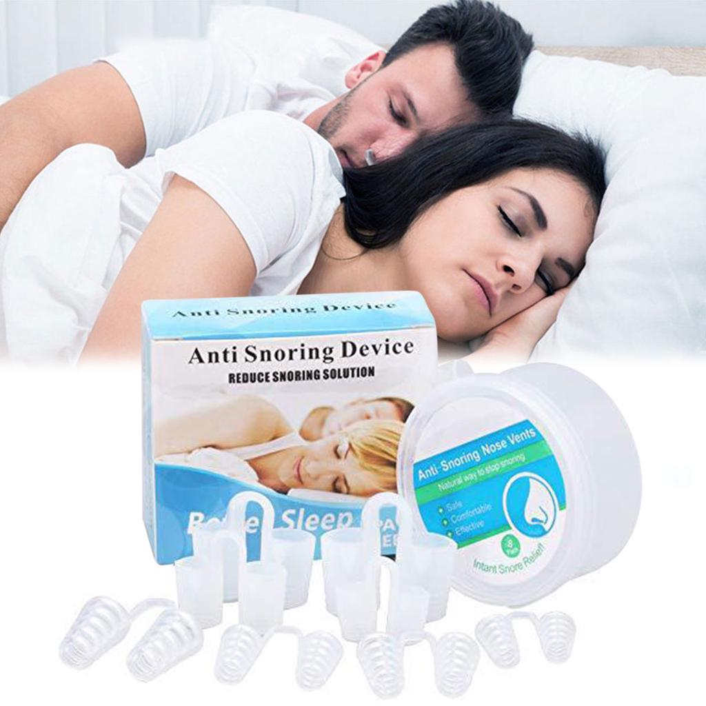 Buy Silicone Snoring Machine Mini Snoring Nose Clip 8 Piece Anti ...